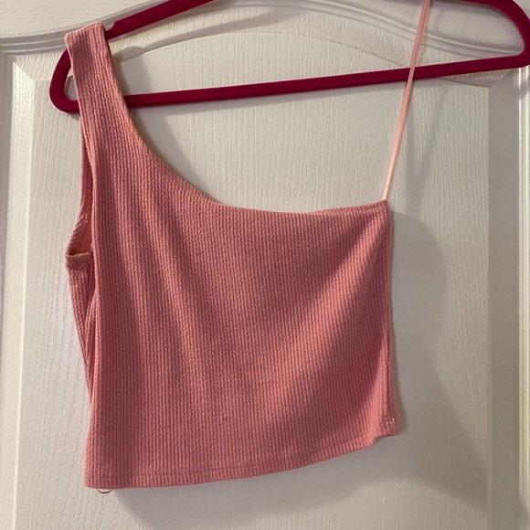 PacSun | Tops | One Shoulder Pink Pacsun Crop Top | Poshmark
